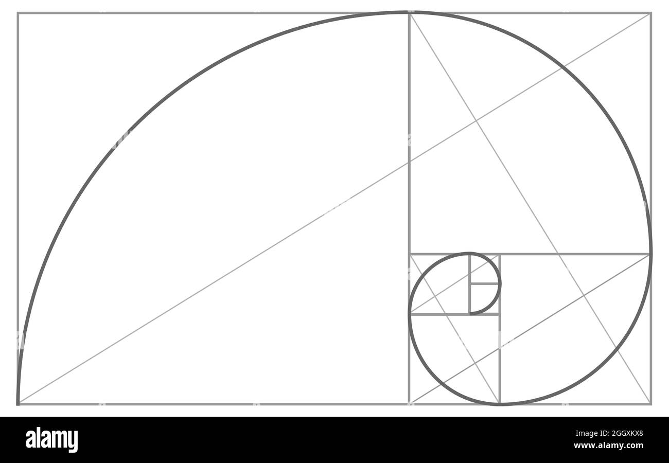 Fibonacci or Golden Ratio Background Illustration Stock Vector Image ...