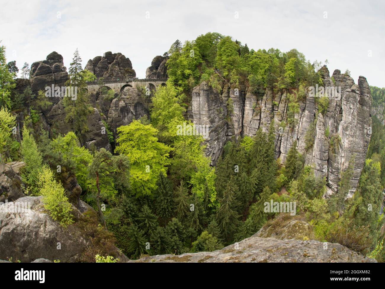 Bastei in the elbe sandstone mountains in the saxon switzerland in ...