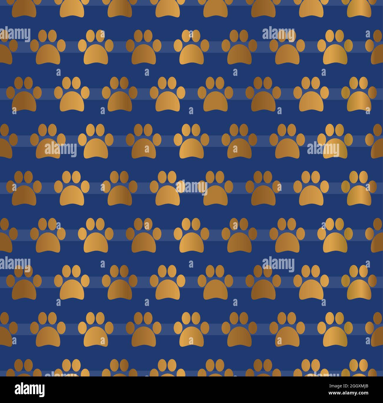 Blue And Gold Paw Print