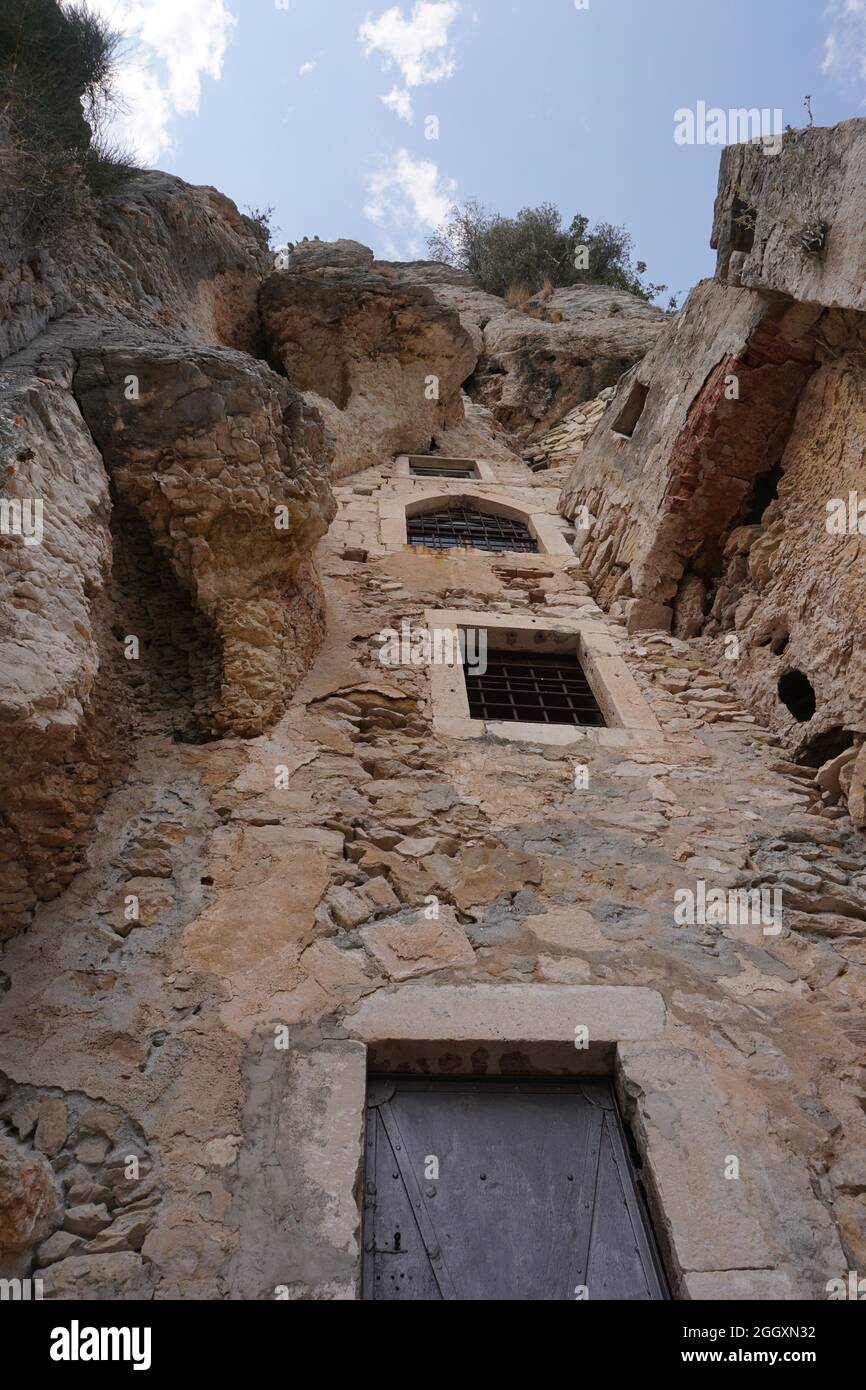 Close up on a hermitage cave in the surroundings of Split, Croatia 2020 ...