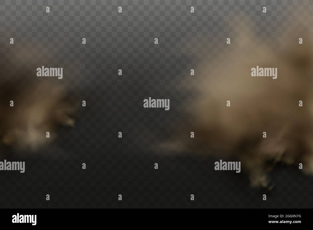 Realistic vector isolated on transparent background. Dust cloud with ...