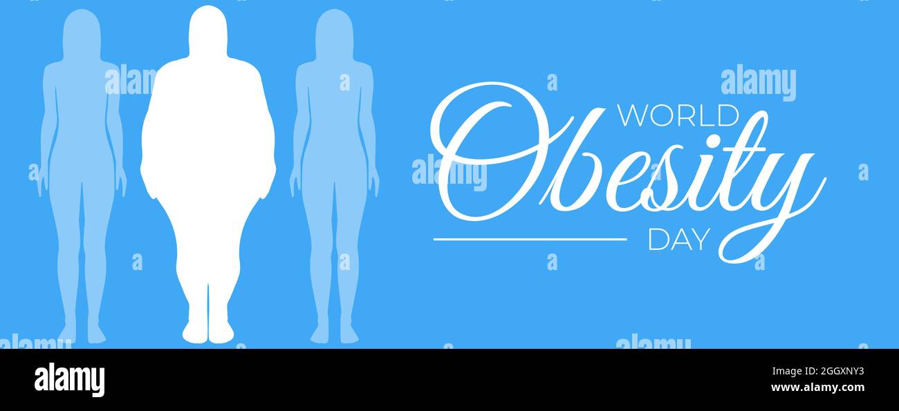 Blue World Obesity Day Background Banner Stock Vector Image & Art - Alamy