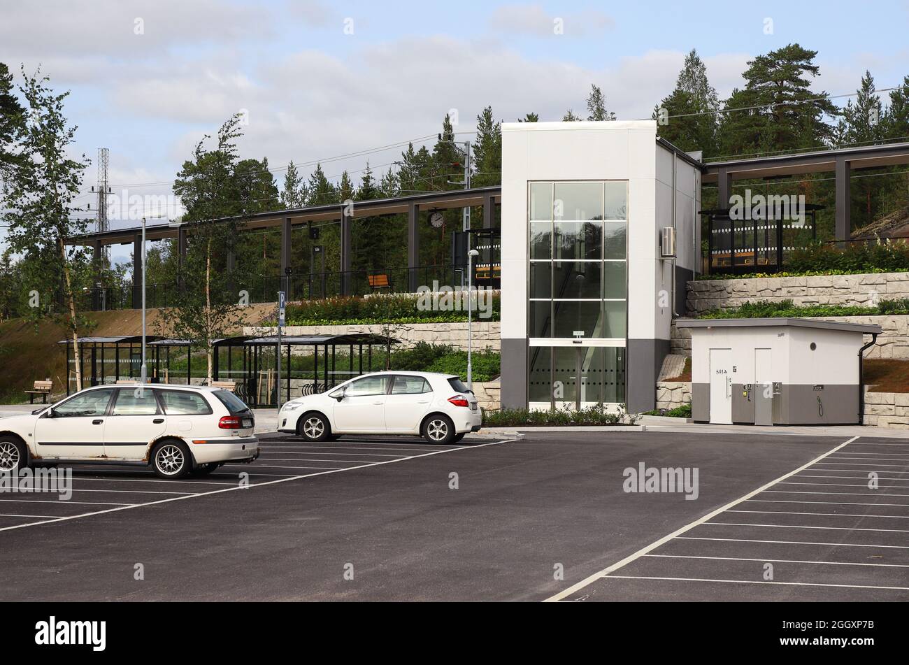 Kalix, Sweden - August 22, 2021: View of the Kalix railroad station and ...