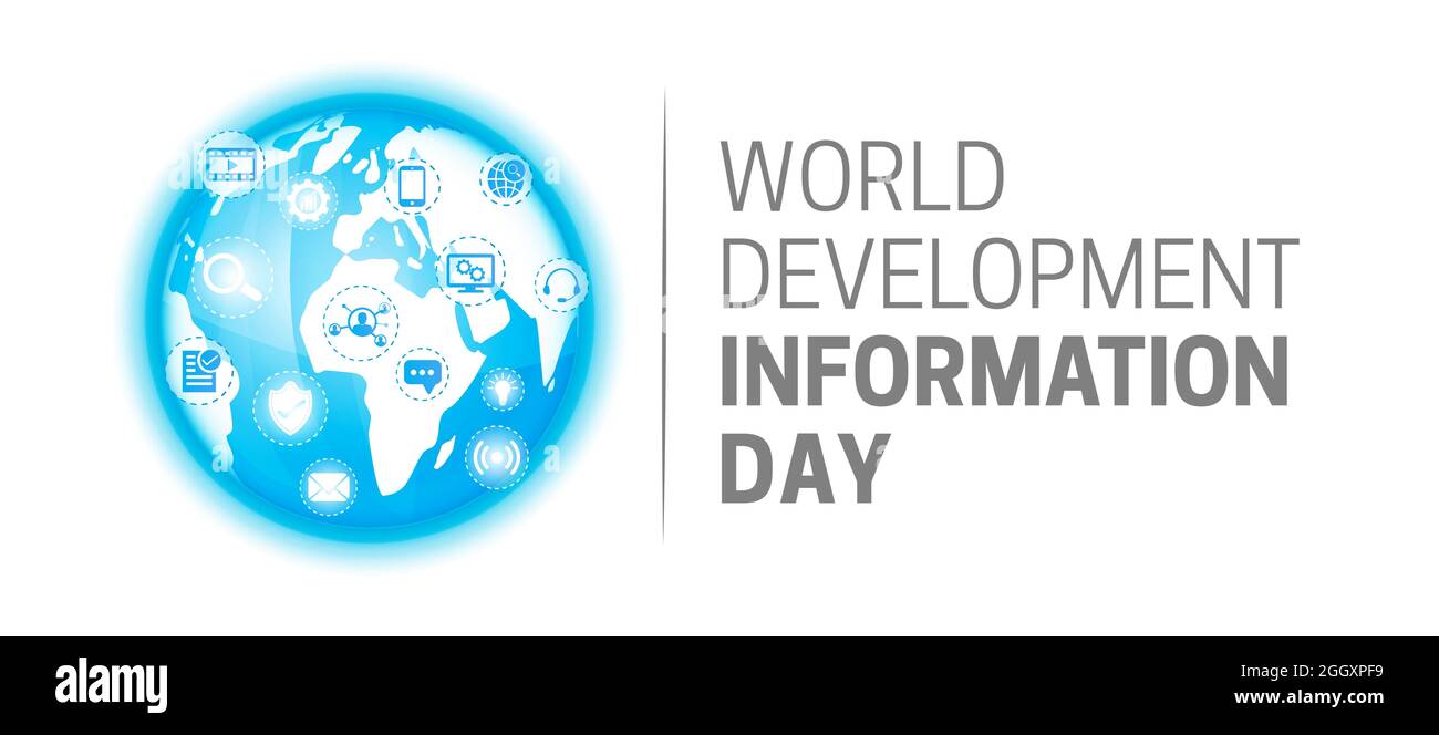 World Development Information Day Logo Icon Isolated Illustration Stock ...