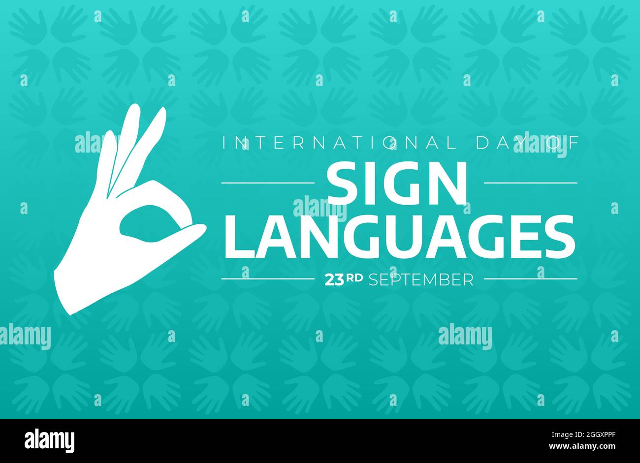 International Day of Sign Languages Modern Background Stock Vector ...