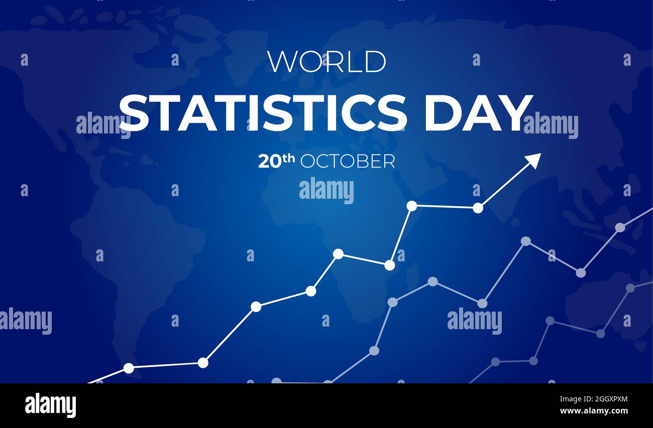 World Statistics Day Blue Background Illustration Stock Vector Image ...