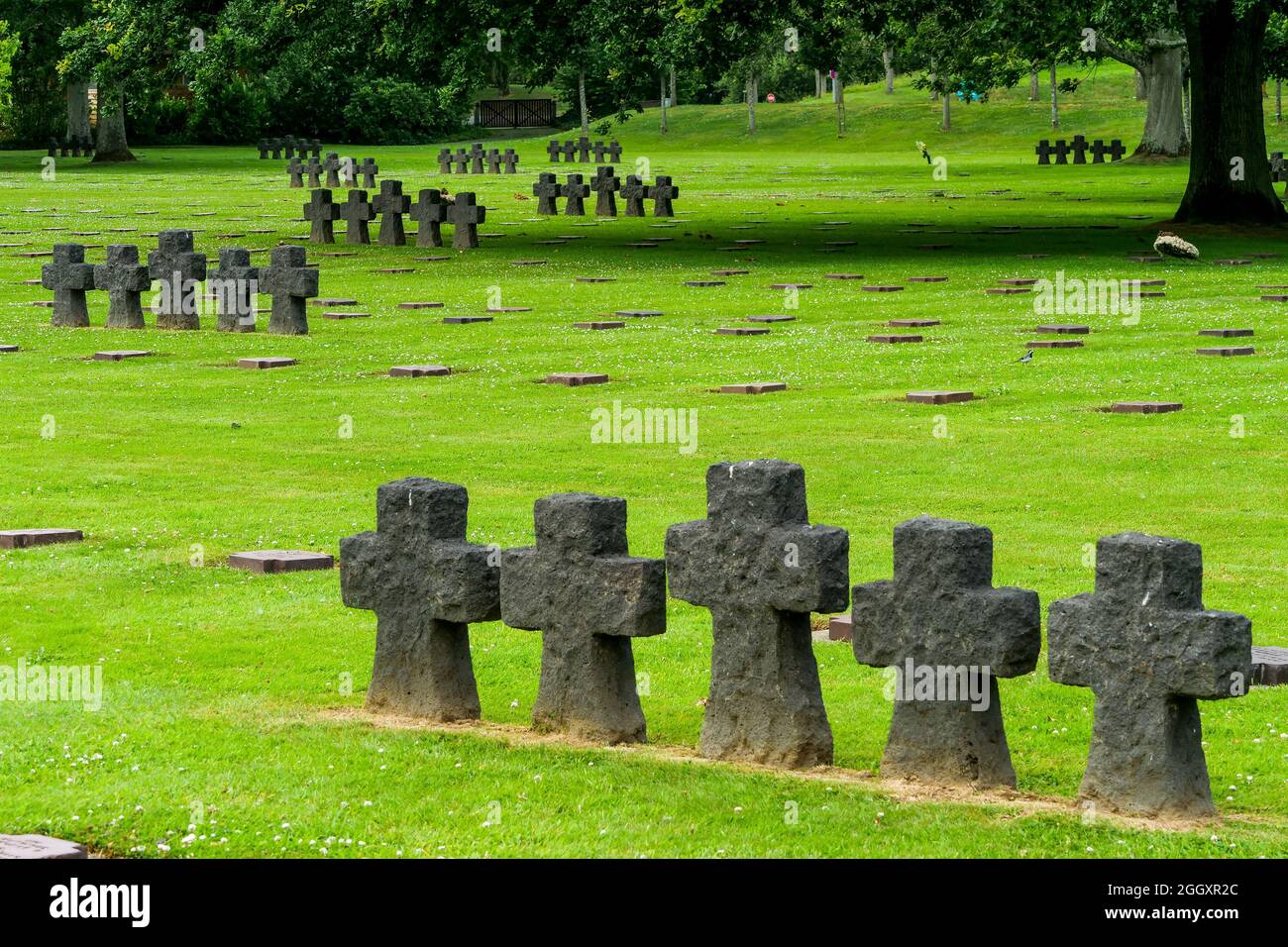 German WWII military cemetery, La Cambe, Calvados, Normandy Region ...