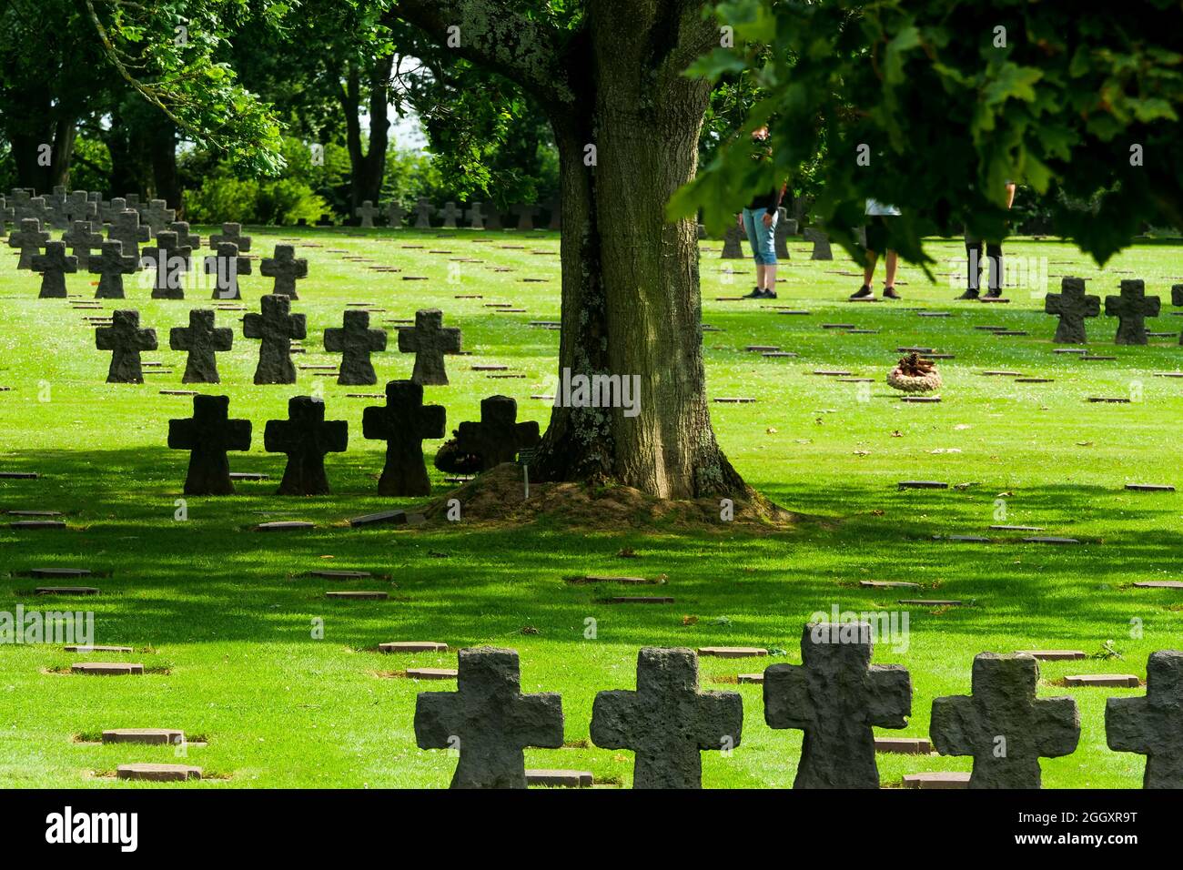 German WWII military cemetery, La Cambe, Calvados, Normandy Region ...