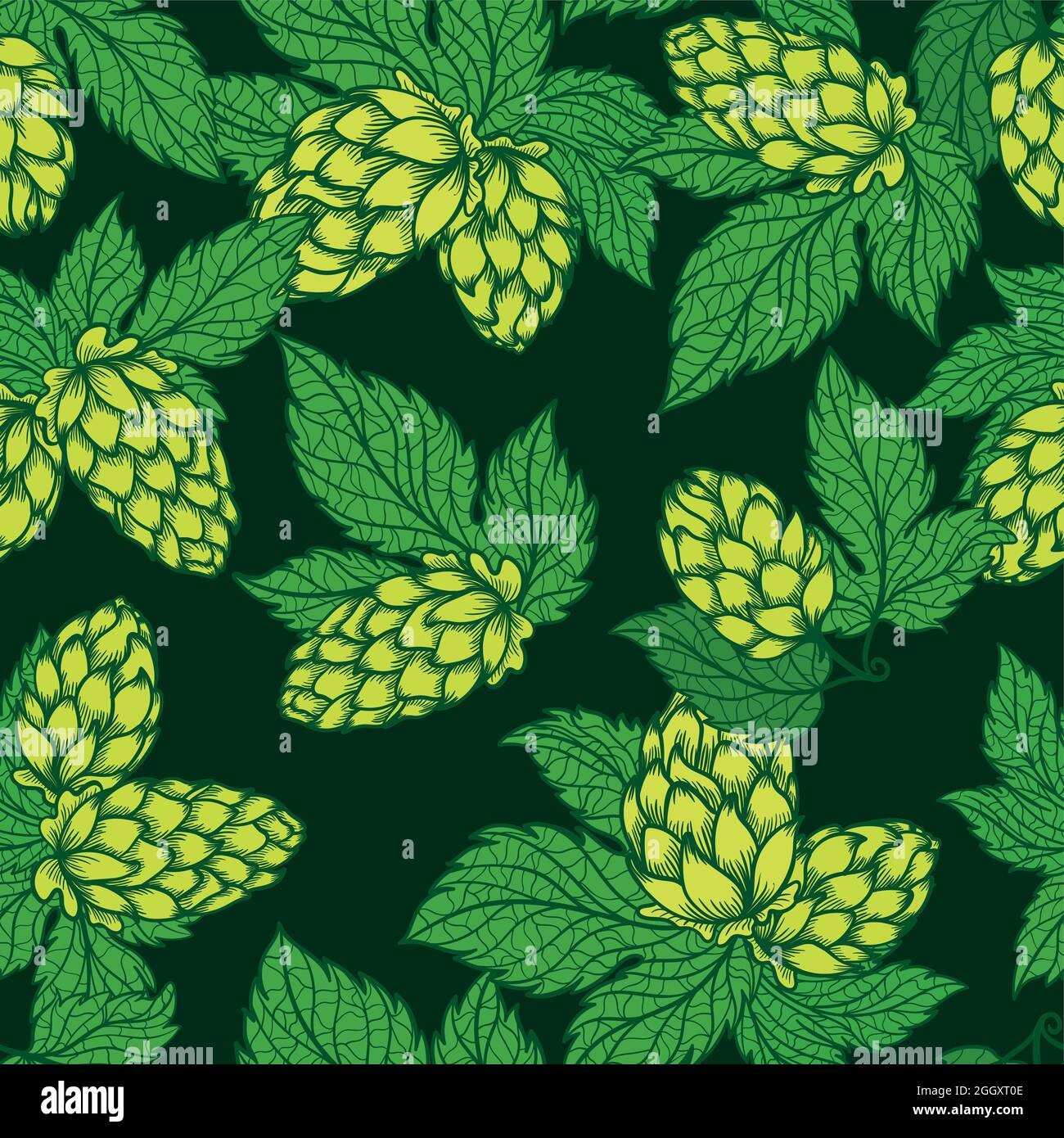Brewery leaf line art pattern Stock Vector Image & Art - Alamy
