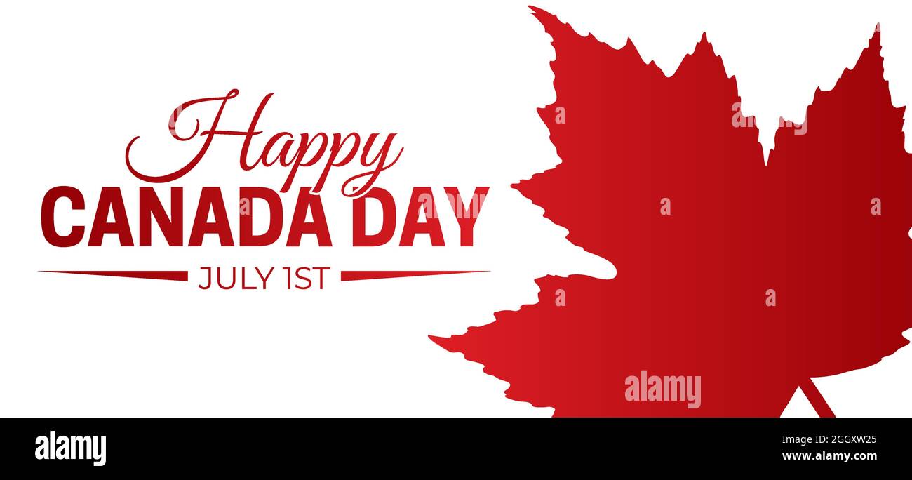 Happy Canada Day Illustration Background Banner Stock Vector Image ...