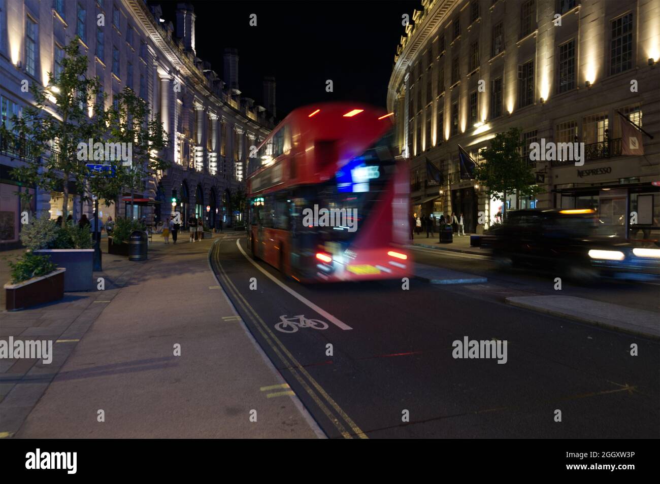 Regent Street at night in London, UK Stock Photo - Alamy