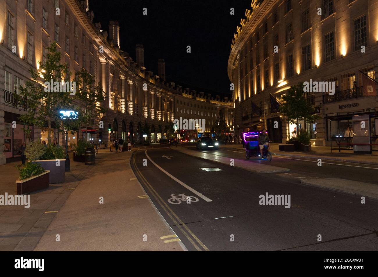 Regent Street at night in London, UK Stock Photo - Alamy