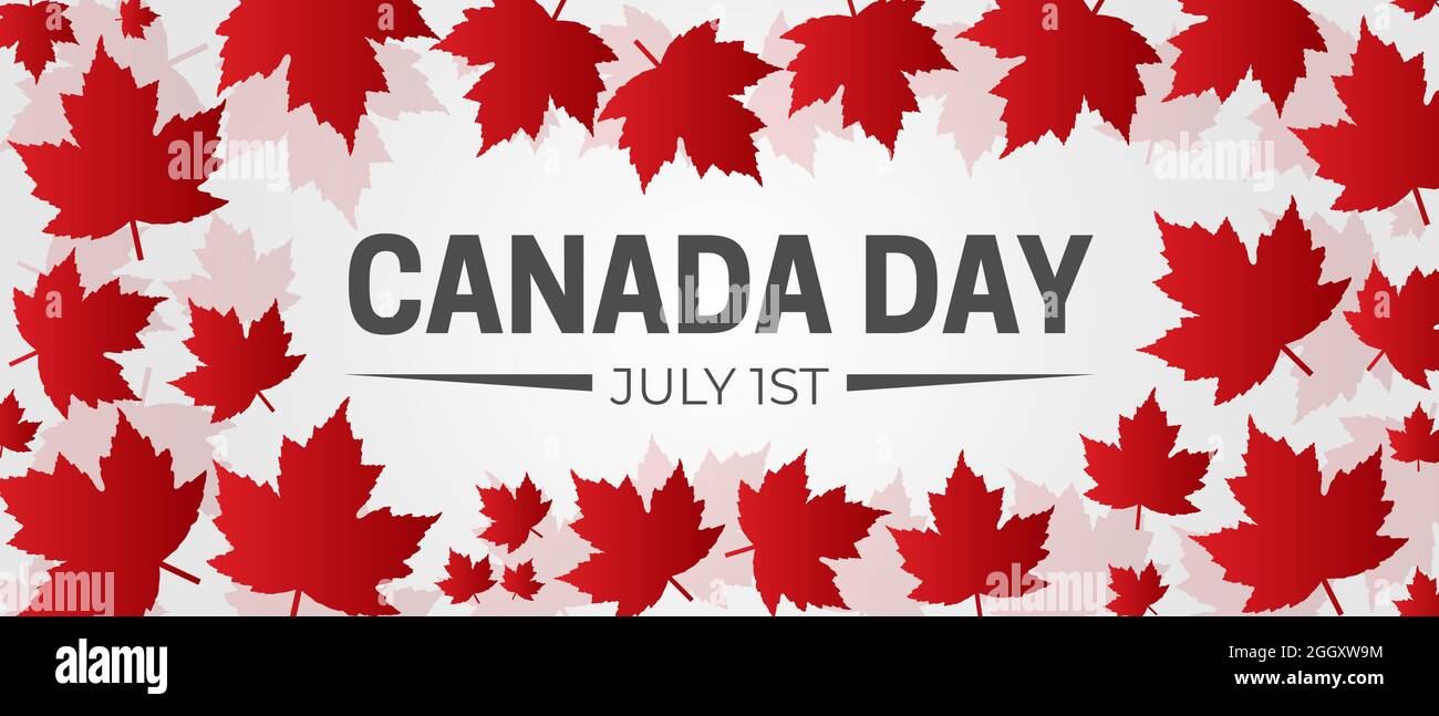 Canada Day Illustration Background Banner Stock Vector Image & Art - Alamy