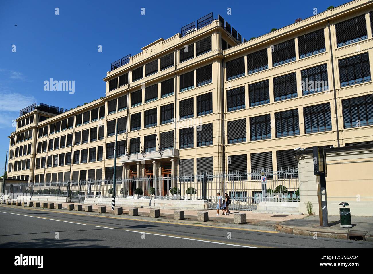 TORINO, ITALY - Aug 11, 2021: The closed FIAT automobiles company ...