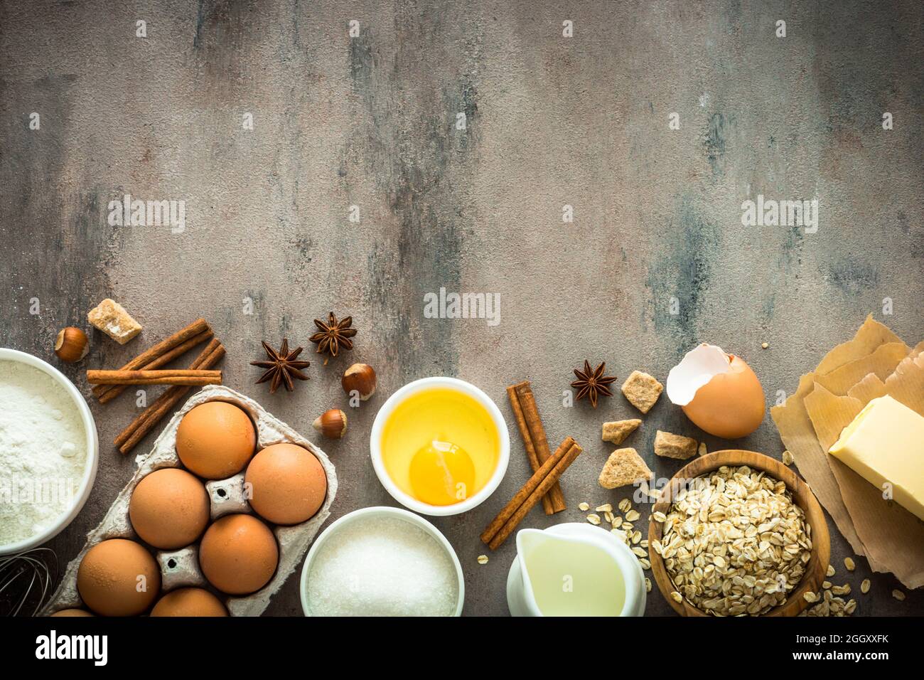Frame food ingredients baking hi-res stock photography and images - Alamy
