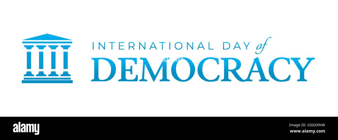 International Day of Democracy Logo Icon Isolated Stock Vector Image ...