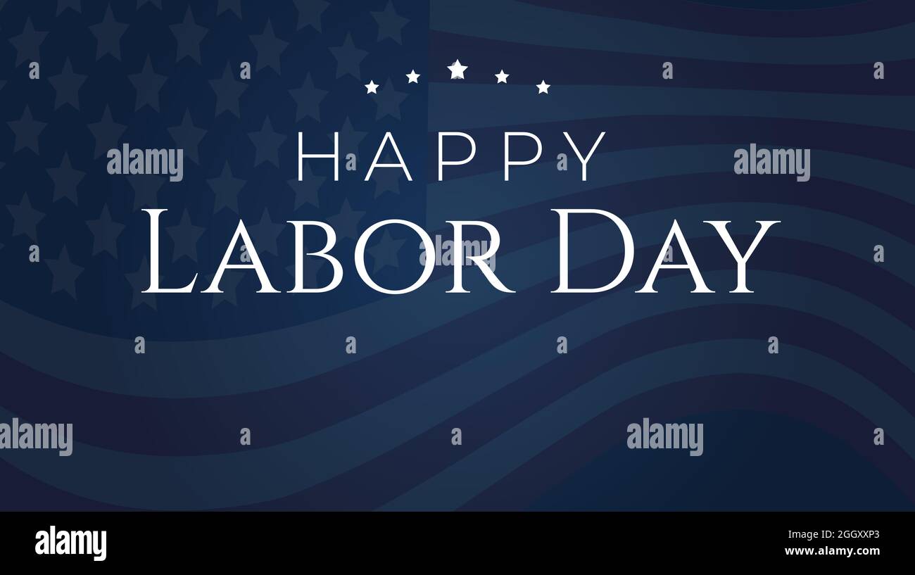 Dark Blue Happy Labor Day Background Illustration Stock Vector Image ...