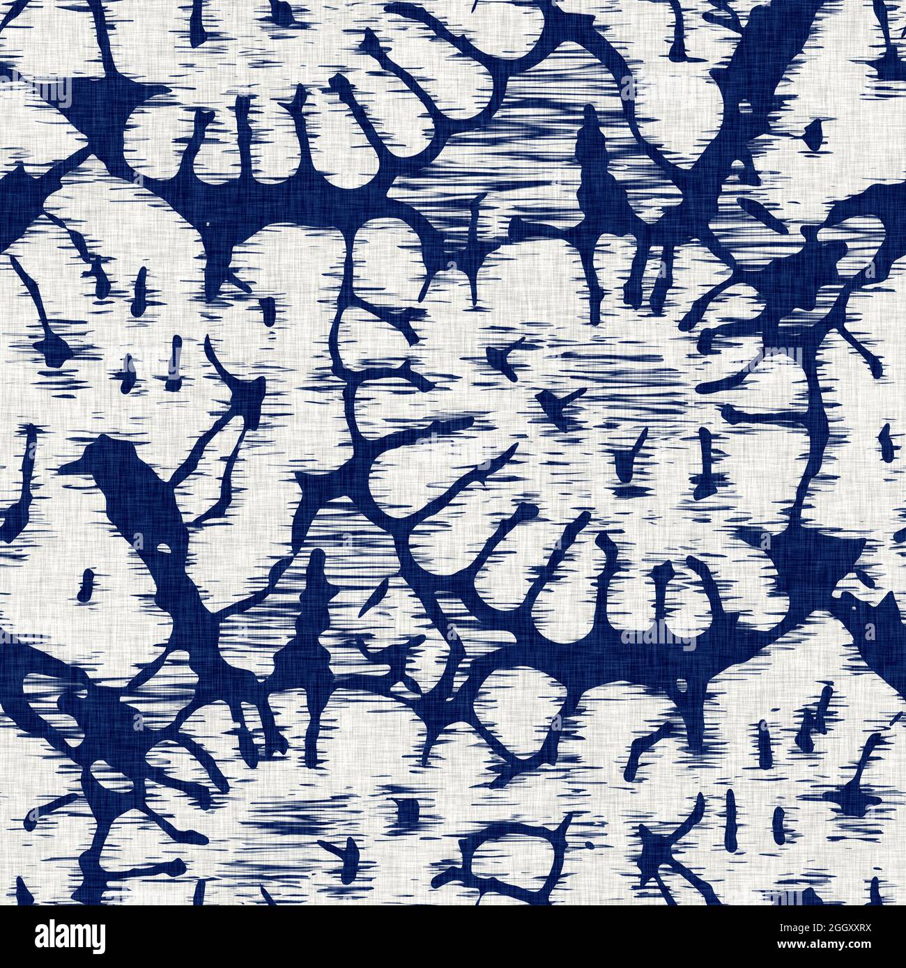 Indigo dyed fabric flower pattern texture. Seamless textile fashion ...