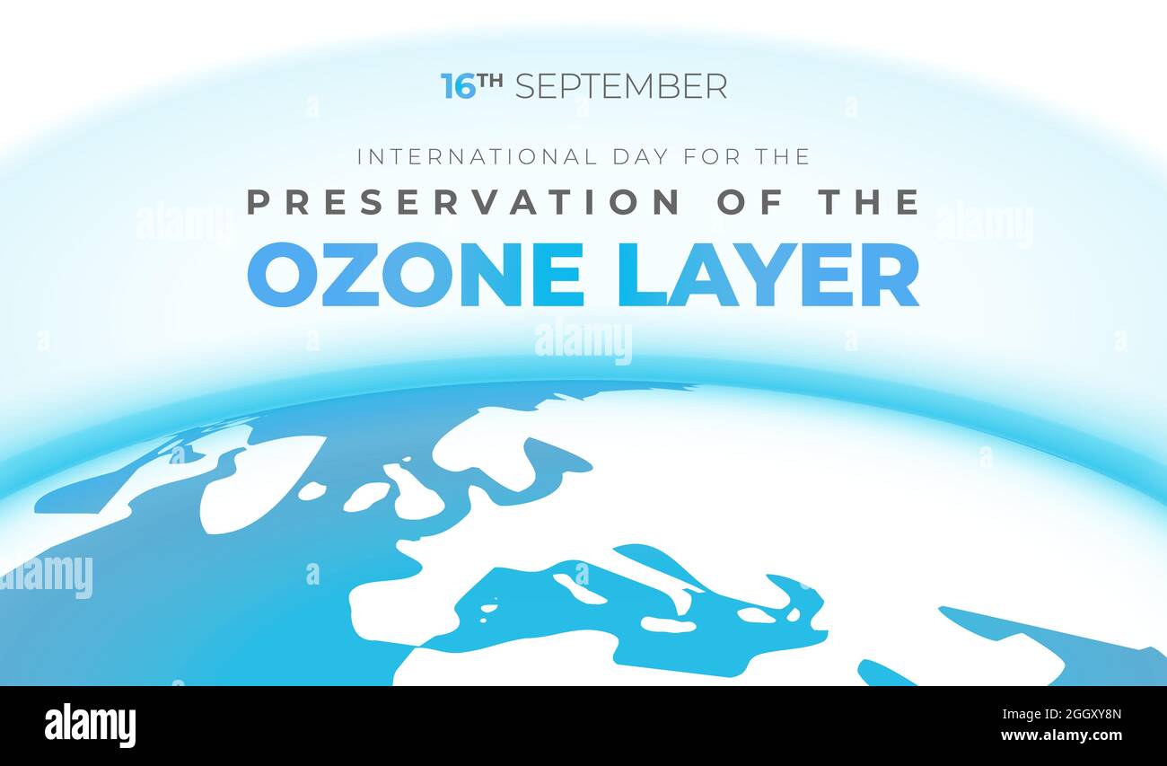 Ozone Layer Preservation International Day Background Illustration ...