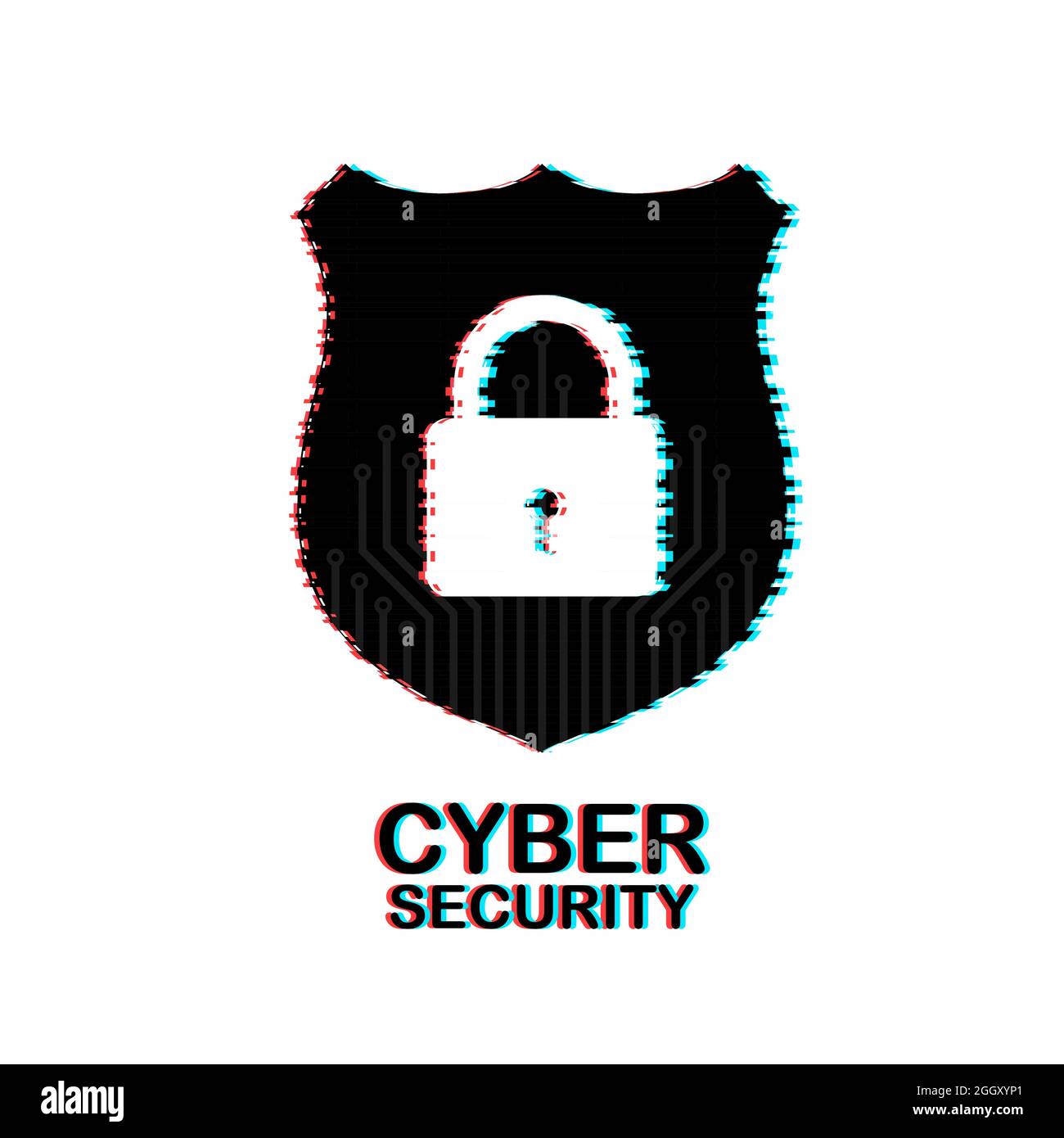 Cyber security vector logo with shield and check mark. Security shield concept. Internet ...