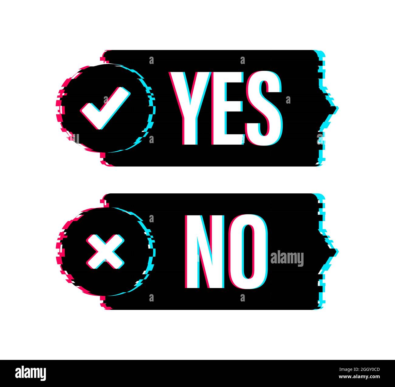 Yes No word text on talk shape. Vector stock illustration yes no in ...