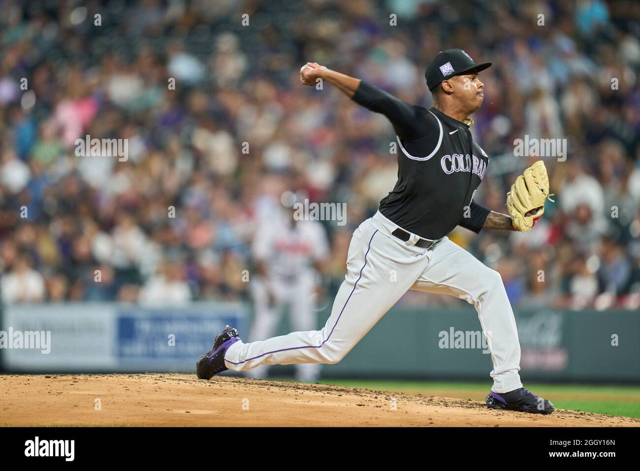 Denver CO, USA. 2nd Sep, 2021. Colorado pitcher Yency Almonte (62 ...