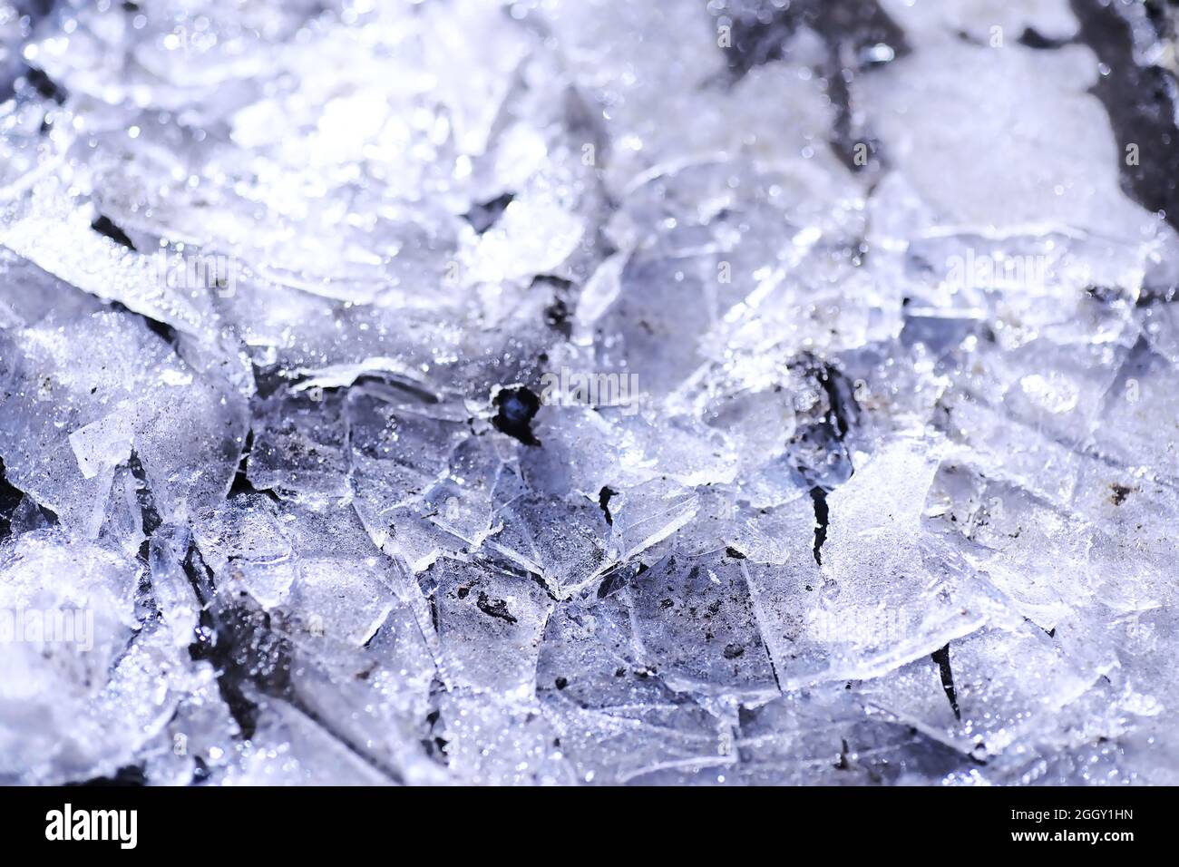 Crashed blue ice concrete surface background texture. Crashed ice ...