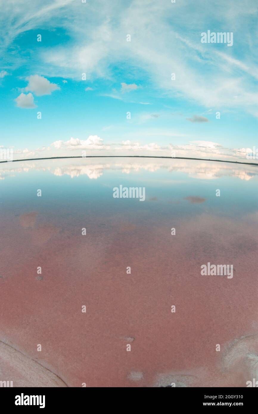 Salt Lagoon in Pampas landscape, La Pampa Province, Patagonia ...