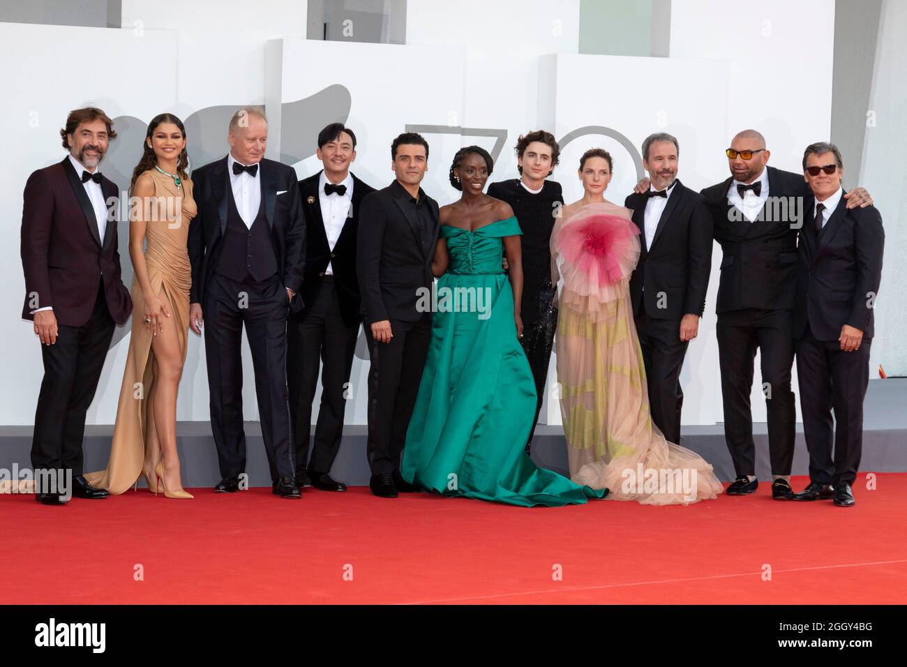Venice, Italy. 03rd Sep, 2021. Javier Bardem (l-r), Zendaya, Stellan ...