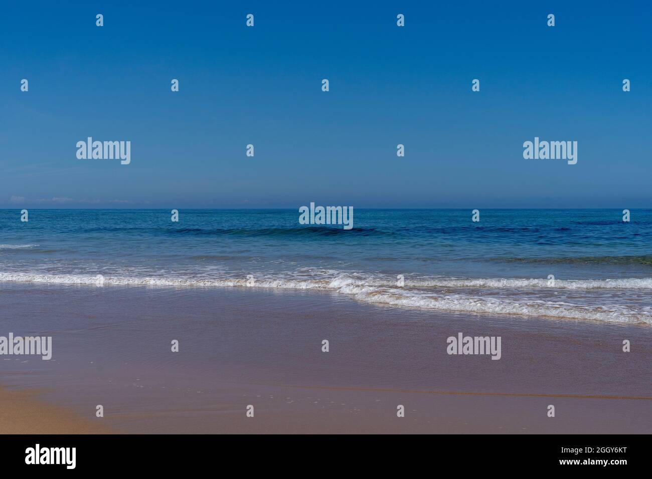 Beautiful beach ocean scene on seashore. Tranquil, Relaxing Travel ...