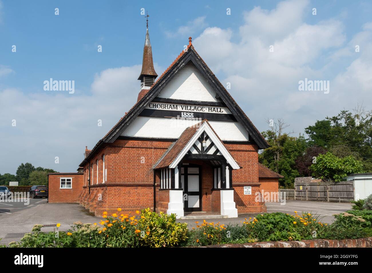Chobham Village Hall in Station Road, Chobham, Surrey, England, UK ...