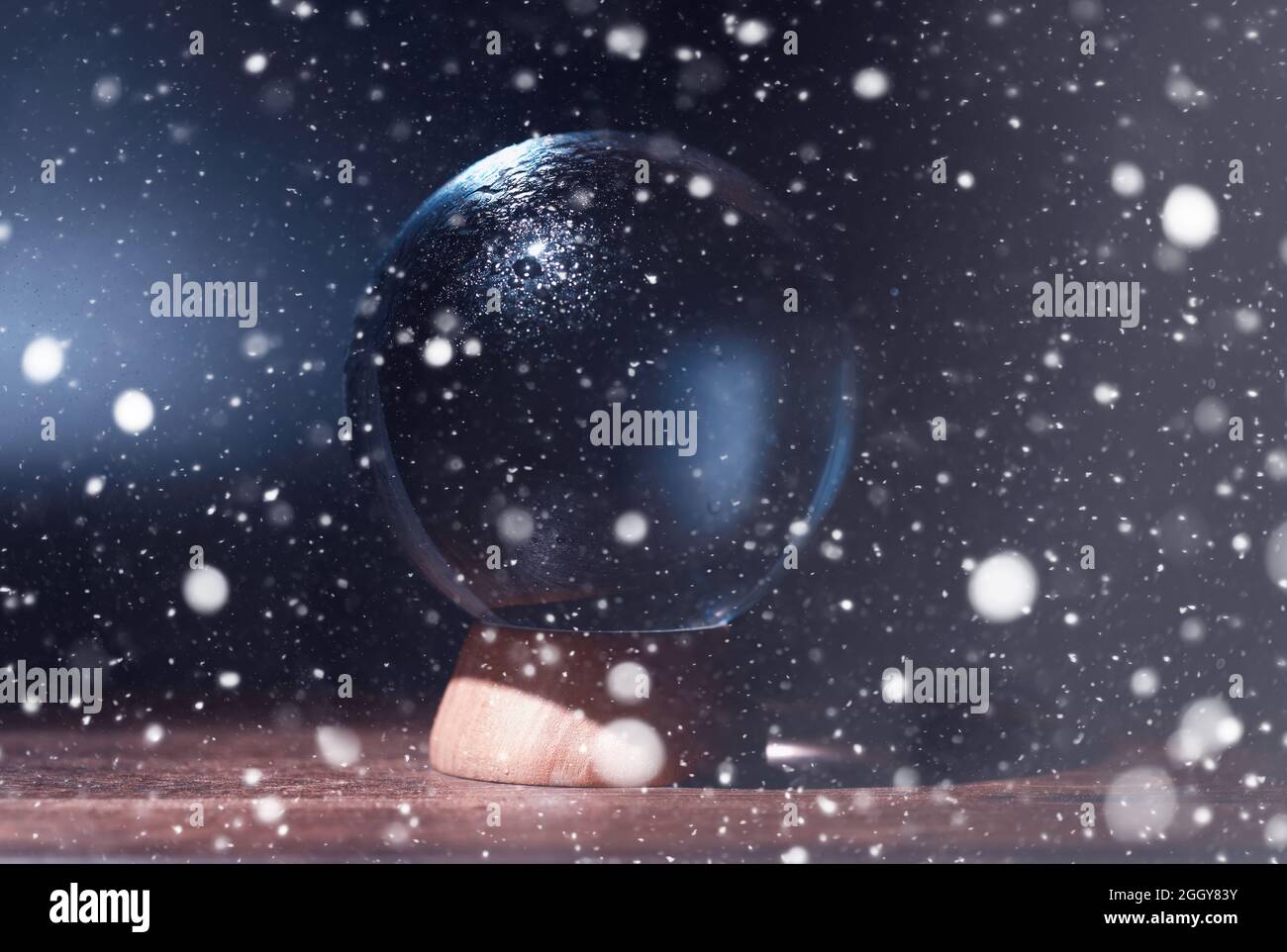 Crystal ball predict the fate. Guessing for the future Stock Photo - Alamy