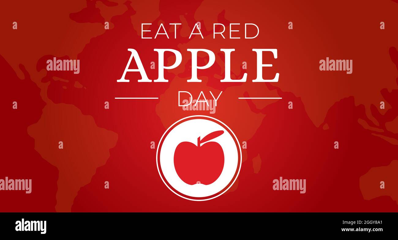 Eat a Red Apple Day Background Banner Stock Vector Image & Art - Alamy