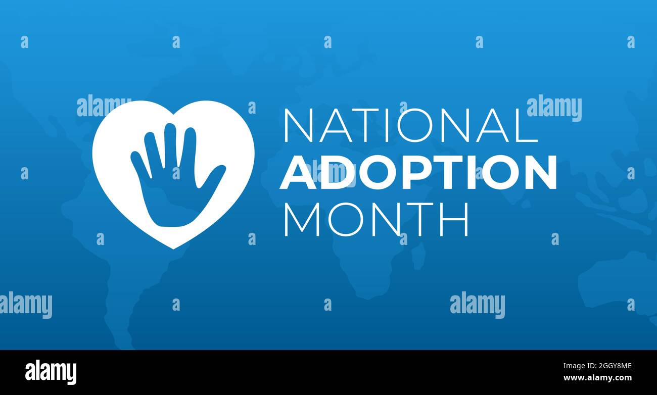 National Adoption Month Background Illustration Stock Vector Image ...