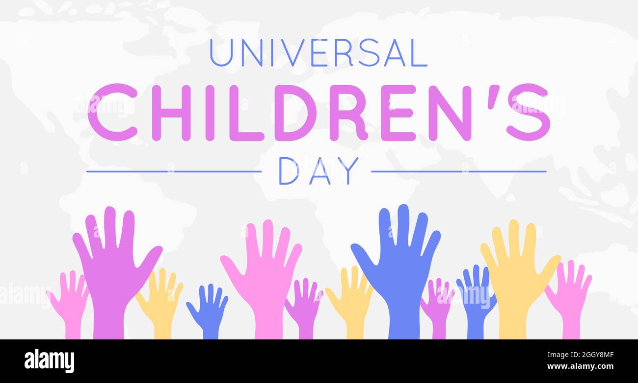 Pastel Universal Children's Day Background Illustration Stock Vector ...