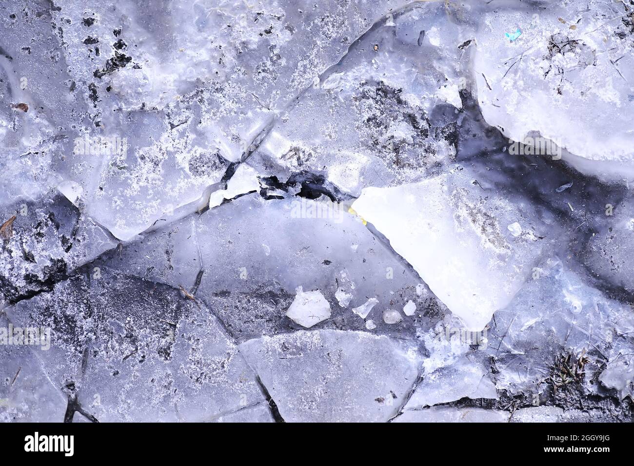 Crashed blue ice concrete surface background texture. Crashed ice ...