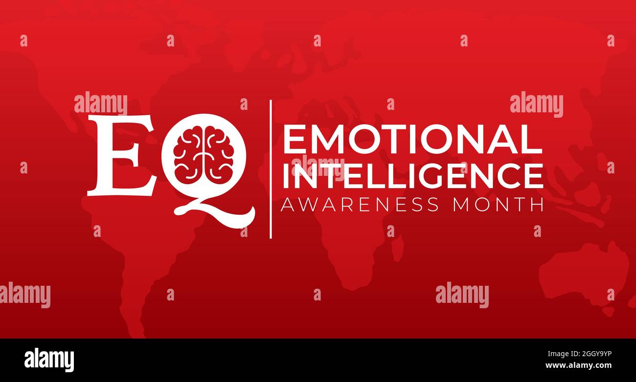 Red EQ Emotional Intelligence Background Illustration Stock Vector ...