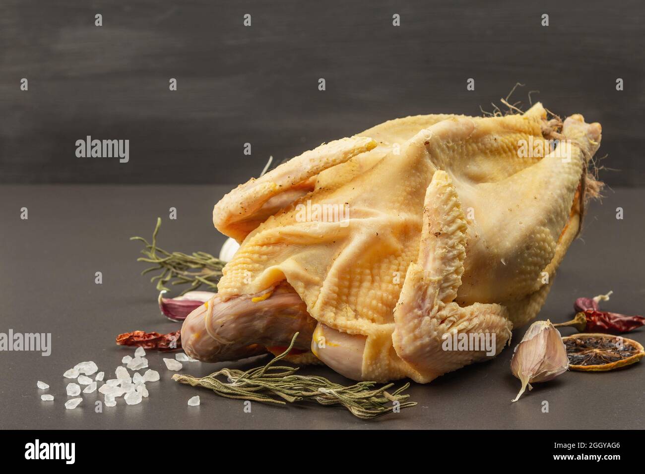 Whole free-range chicken poultry. Organic farm food, traditional ...
