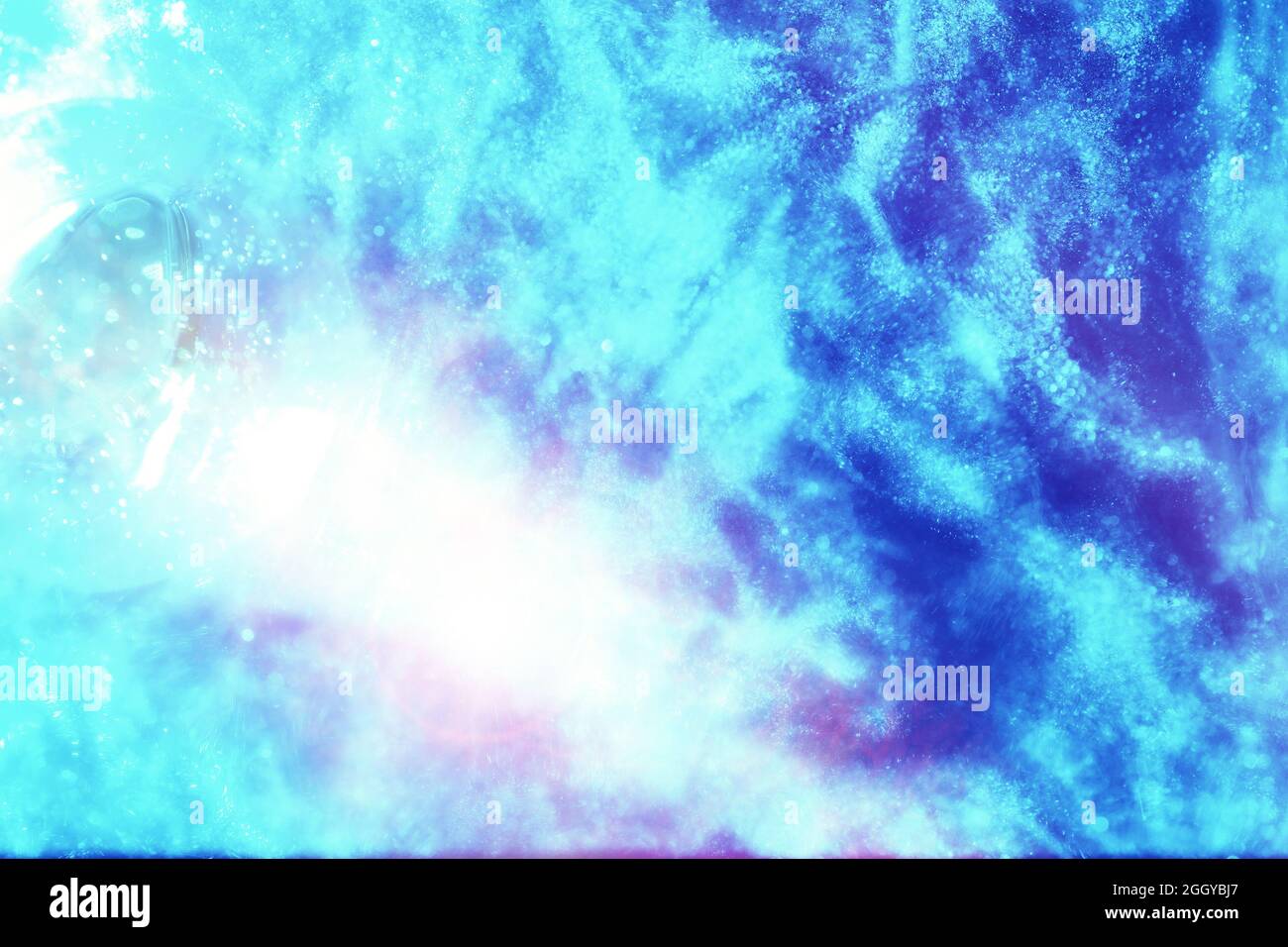 Astronomical photograph of the universe in a distant galaxy with ...