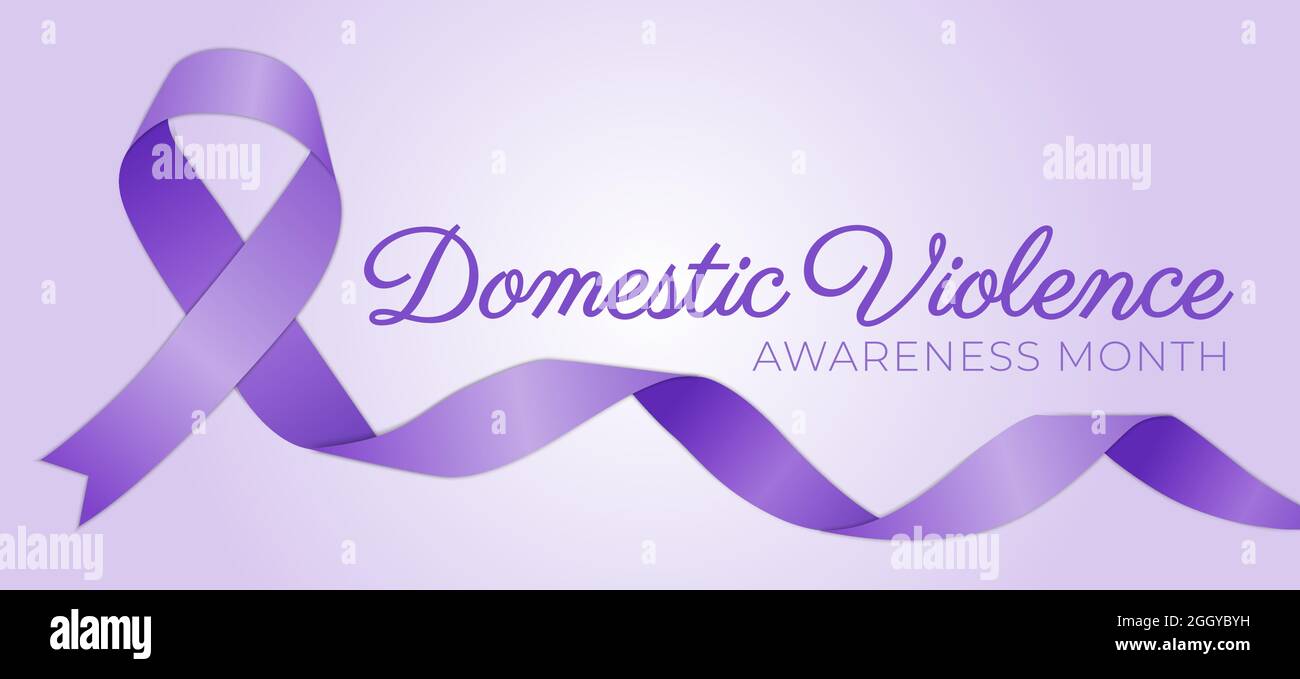 Domestic Violence Awareness Month Background Illustration Stock Vector ...