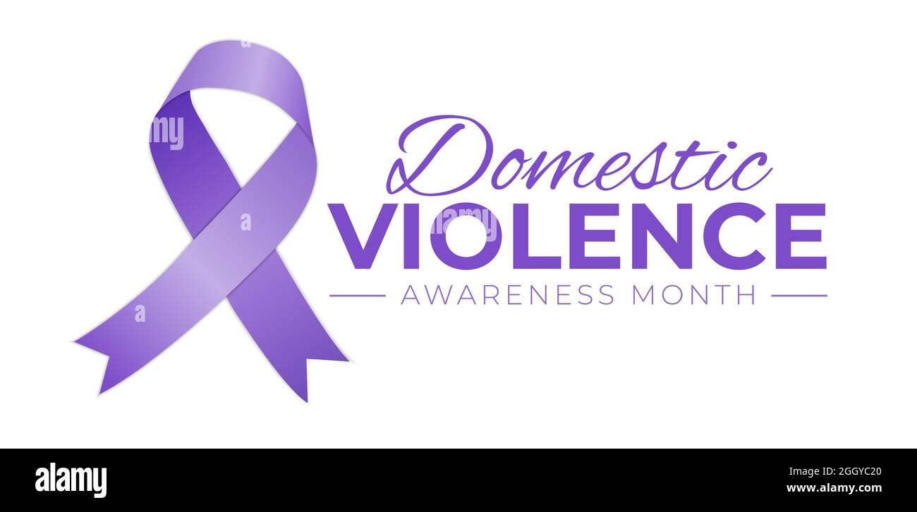 Domestic Violence Awareness Month Logo Icon Isolated Stock Vector Image ...