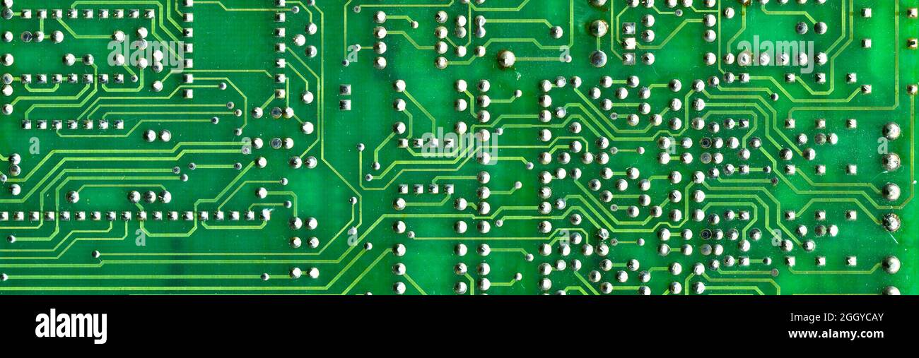 High tech electronic circuit board, detail background shot Stock Photo ...