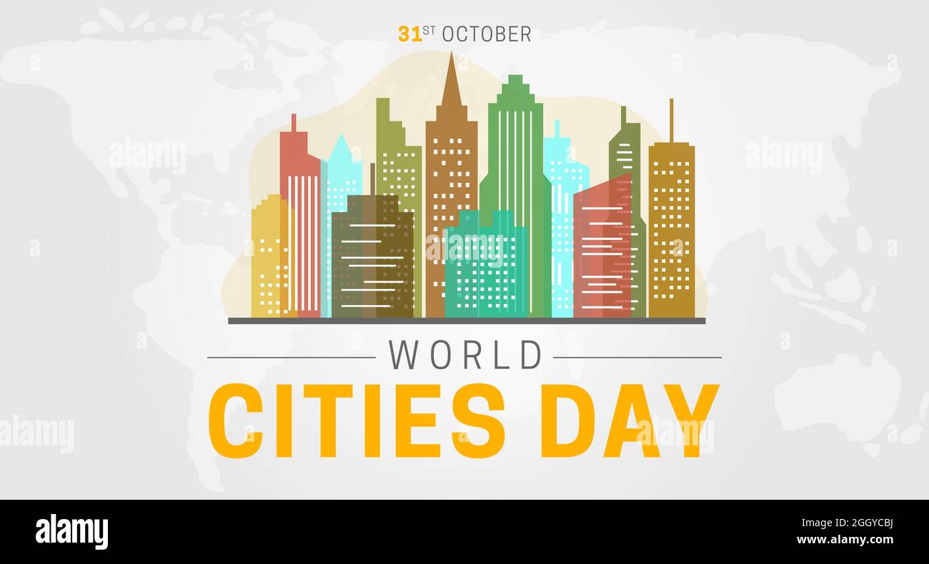 World Cities Day Background Illustration Stock Vector Image & Art - Alamy