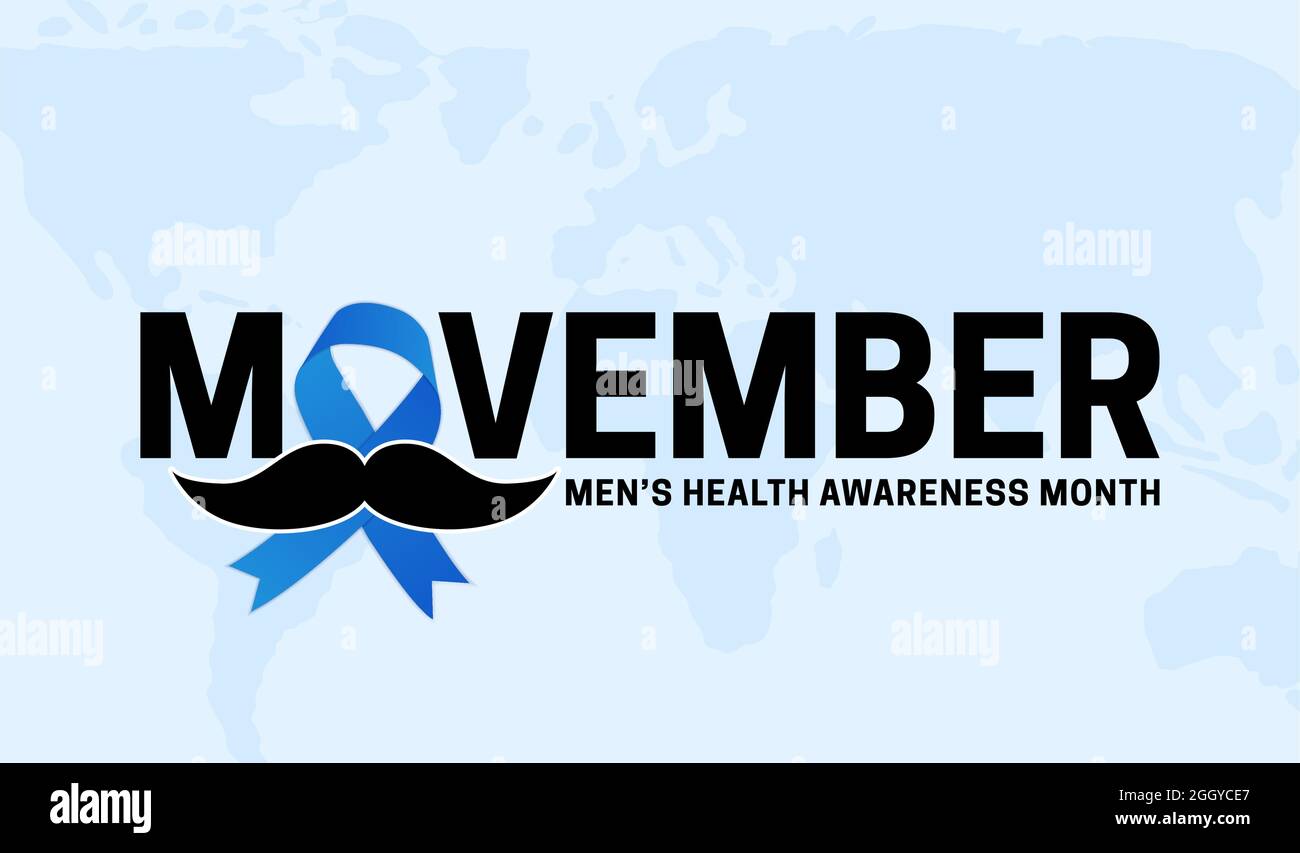 Movember Men's Health Awareness Month Background Illustration Stock Vector Image & Art - Alamy