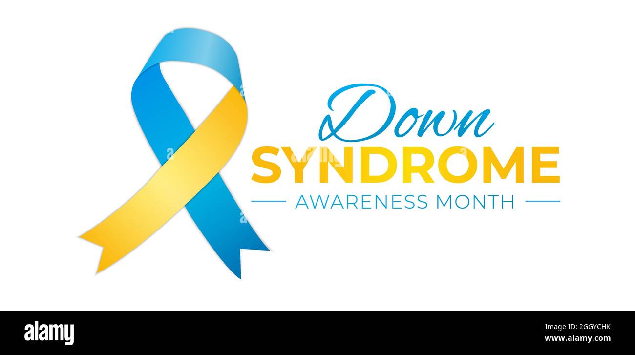 Down Syndrome Awareness Month Logo Icon Isolated Stock Vector Image ...