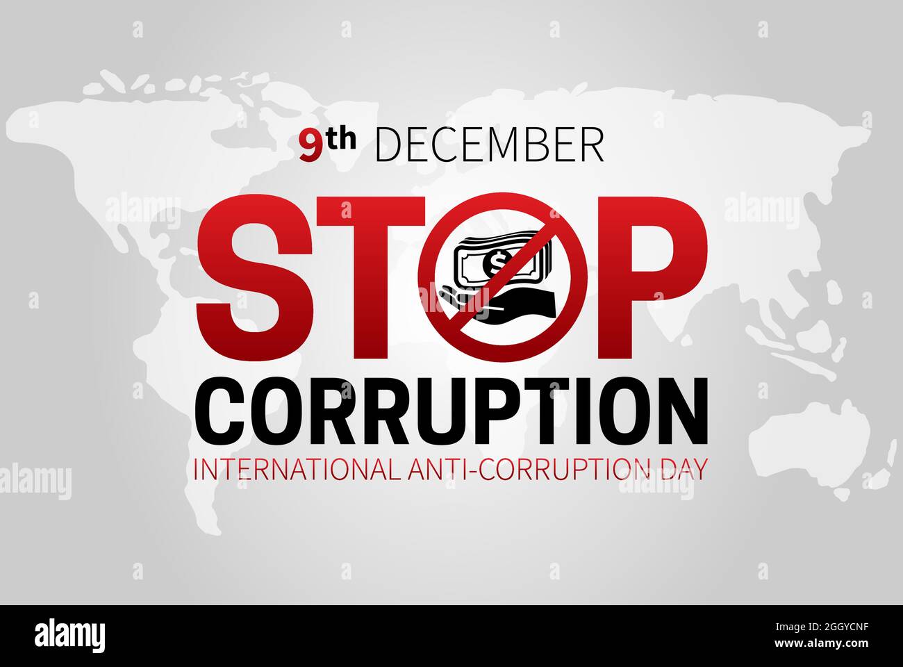Stop Corruption and International Anti-Corruption Day Banner Illustration Stock Vector Image ...
