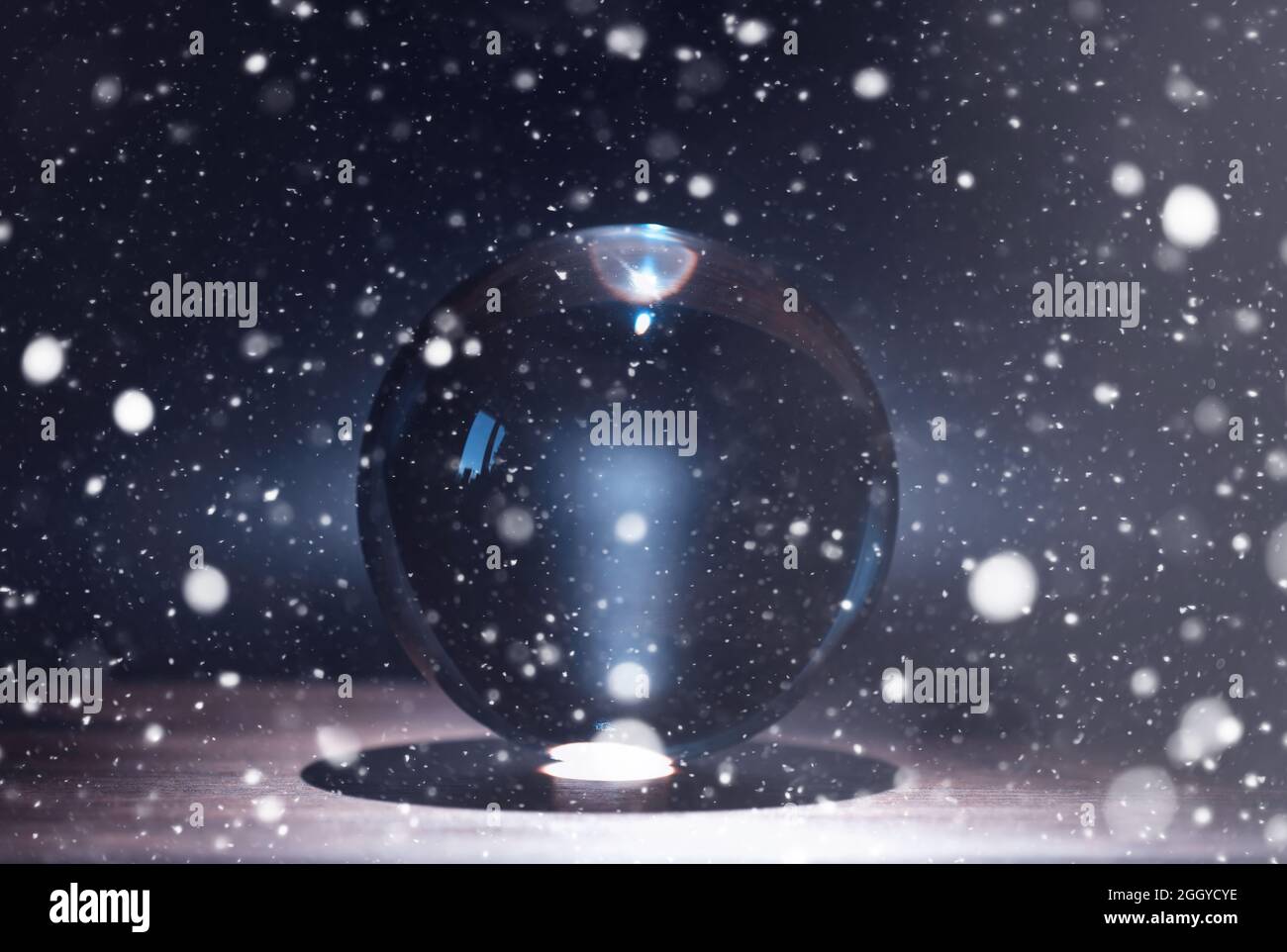 Crystal ball predict the fate. Guessing for the future Stock Photo - Alamy
