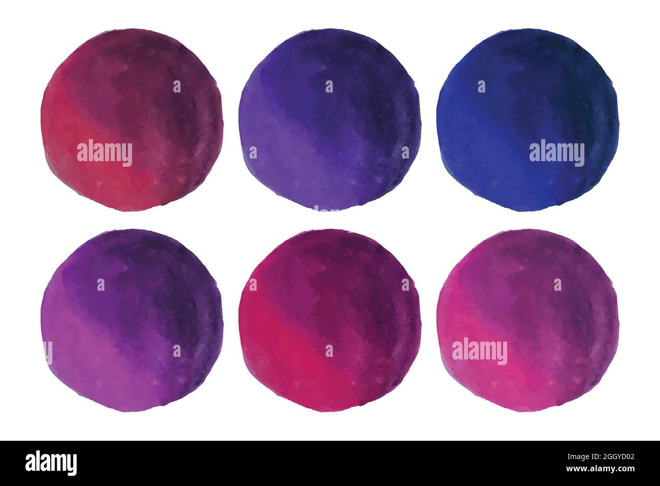 Watercolor Round Wine Color Circles Collection Stock Vector Image & Art ...