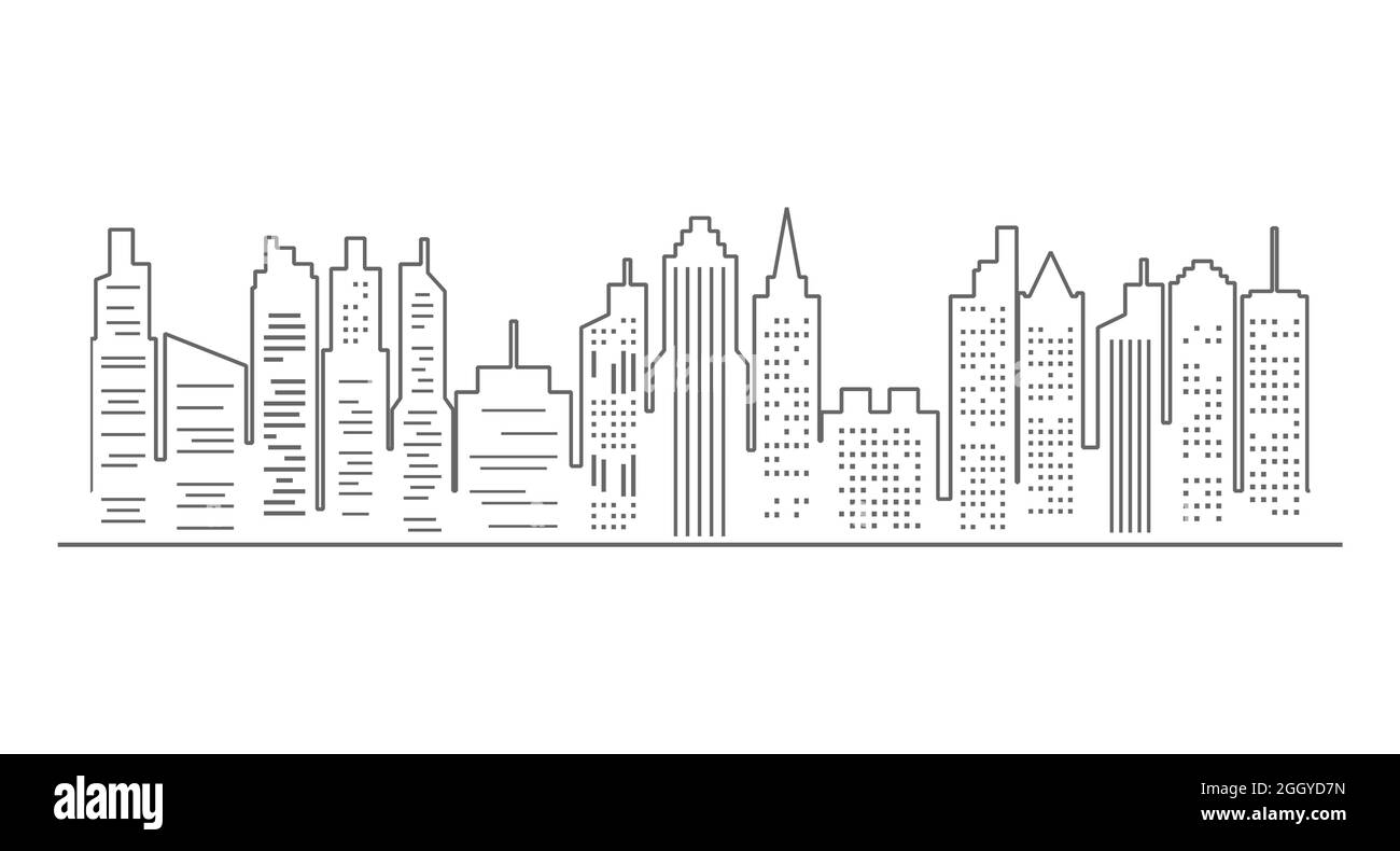 Simple cityscape Black and White Stock Photos & Images - Alamy