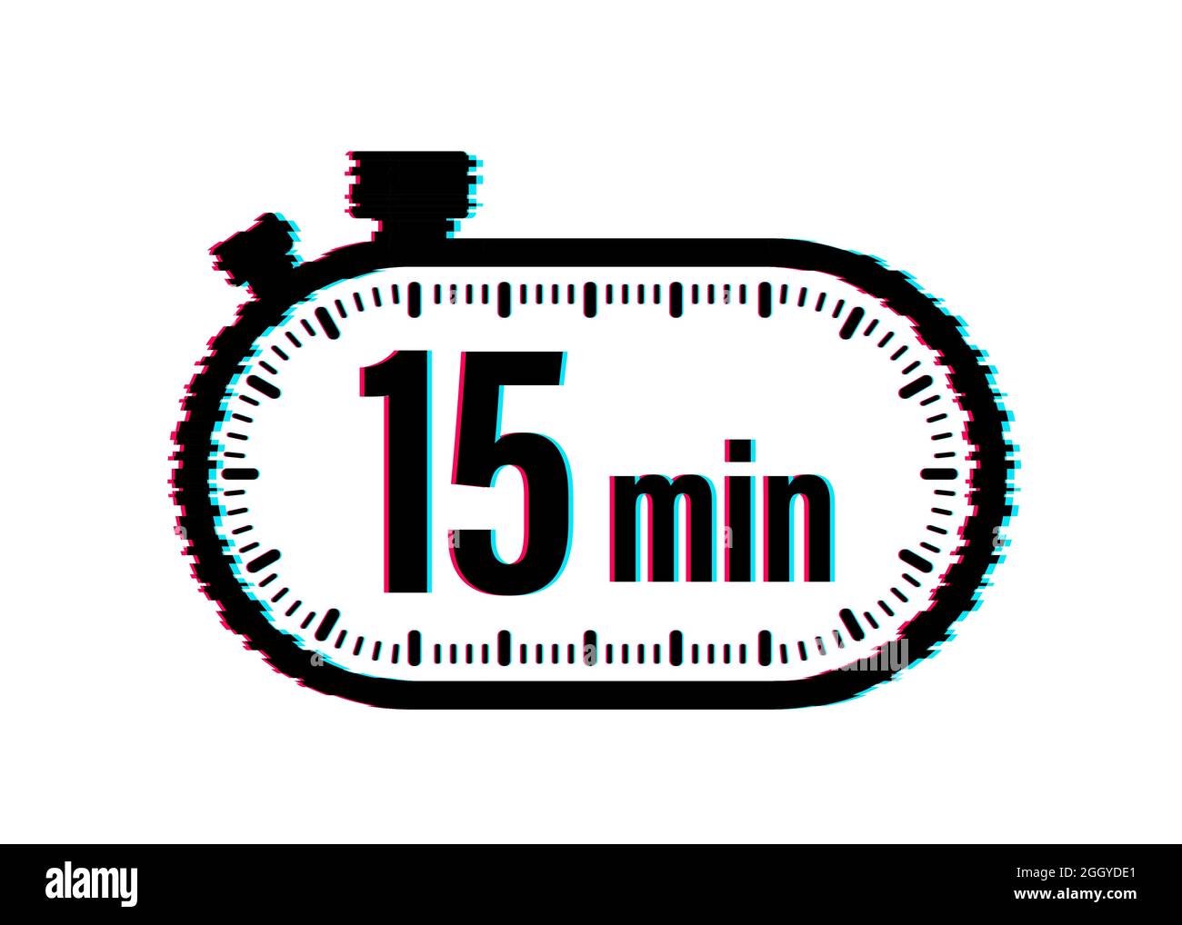 The 15 minutes, stopwatch vector icon. Glitch icon. Stopwatch icon in ... The 15 minutes, stopwatch vector icon. Glitch icon. Stopwatch icon in ...